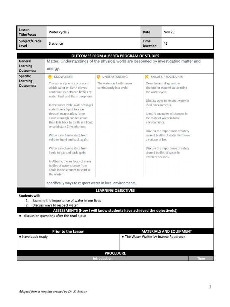 nov 29 science - psi lesson plan | PDF