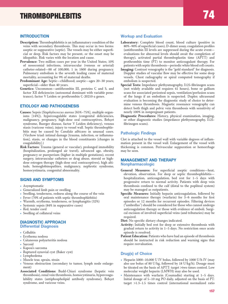 Netter’s Obstetrics and Gynecology, 3rd Edition - Thrombophlebitis, page 157 | PDF