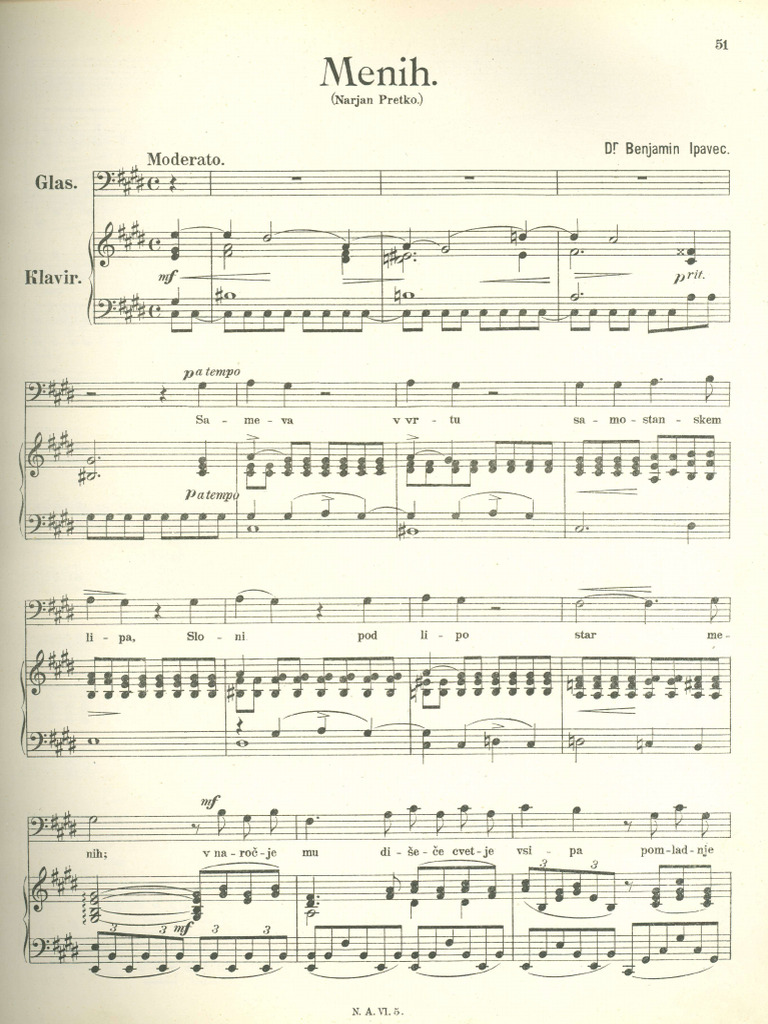 B. Ipavec - Menih | PDF