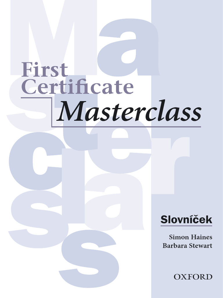 Fce Master Class Word List | PDF