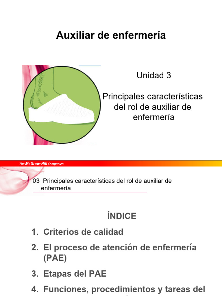 Unidad 01. - Aproximación Al Rol de TCAE | Descargar gratis PDF | Enfermería | Cuidado de la salud