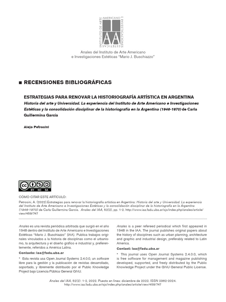 Alejo Petrosini. Estrategias para Renovar La Historiografía Argentina ...