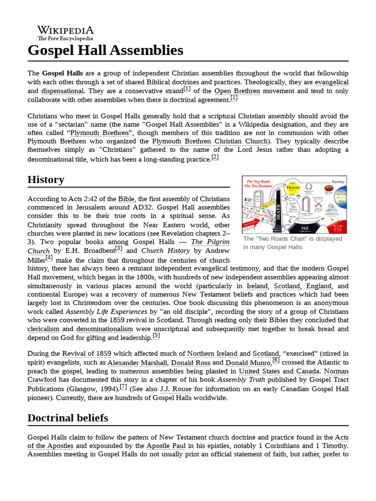 Gospel Hall Assemblies | PDF