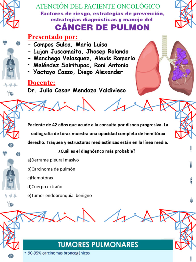 TEORIA onco- PULMON (3) | PDF | Cáncer de pulmón | Cáncer