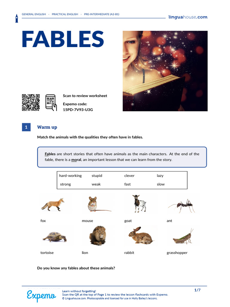 Fables for English Learners | PDF | Fable