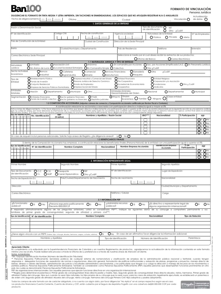 FO-GCO-VPP-002 Formulario unificado para vinculacion Persona Juridica_3 ... FO-GCO-VPP-002 Formulario unificado para vinculacion Persona Juridica_3 ...