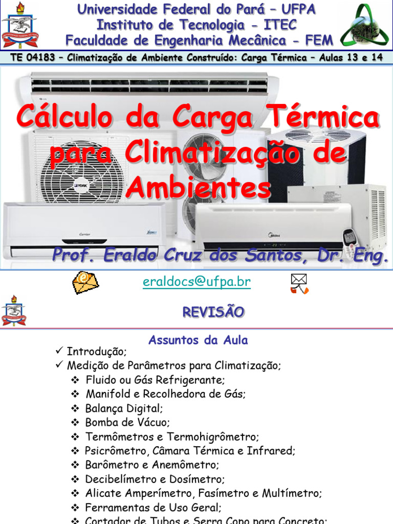 CAC - Aulas 13 e 14 - Cálculo de Carga Térmica - 2018 | PDF ...