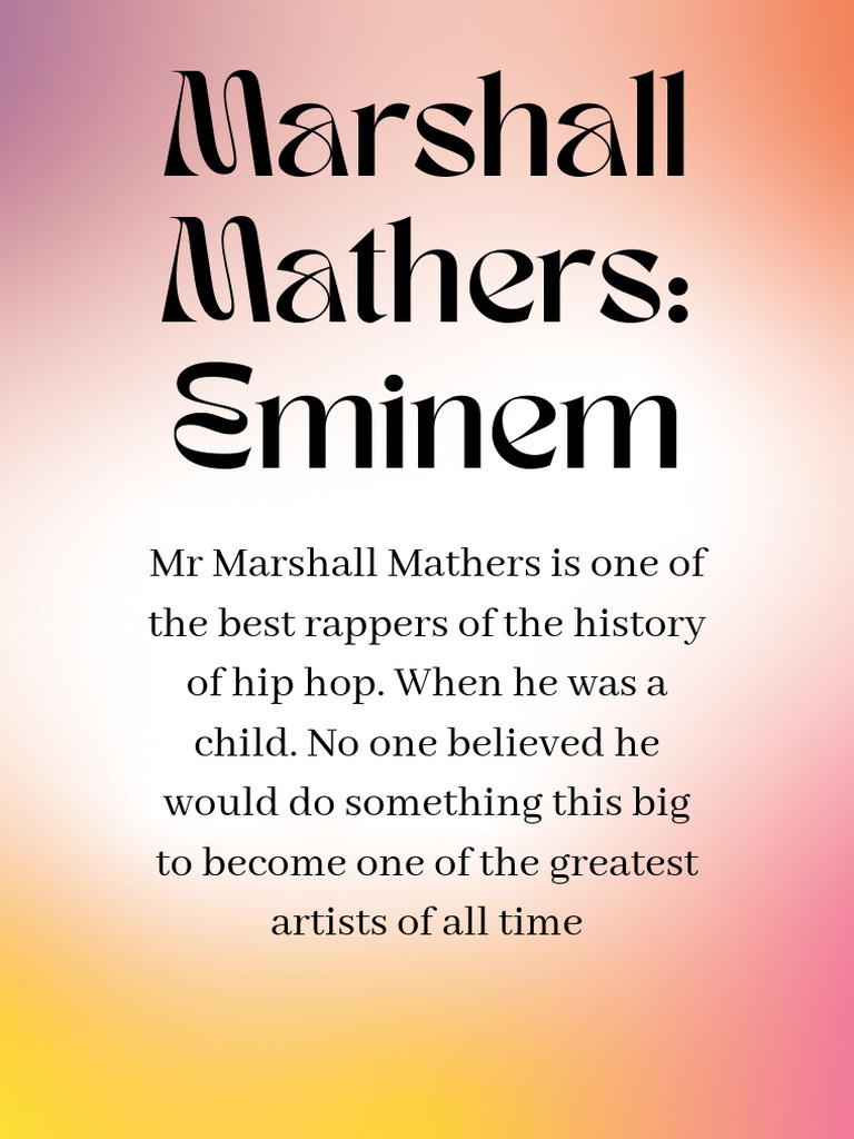 Marshall Mathers Eminem (1) | PDF