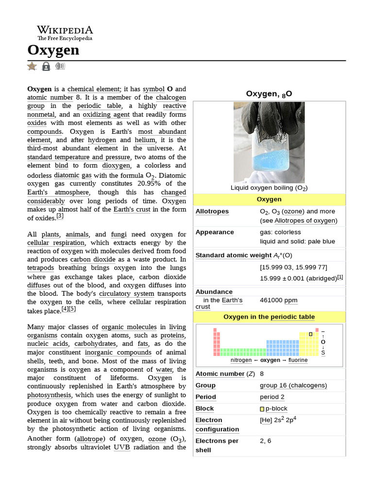 Oxygen | PDF | Oxygen | Molecular Orbital