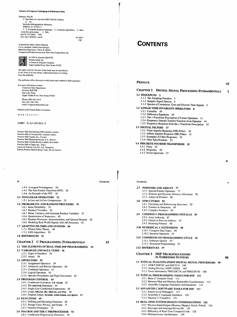 C Algorithms For Real-Time DSP | PDF