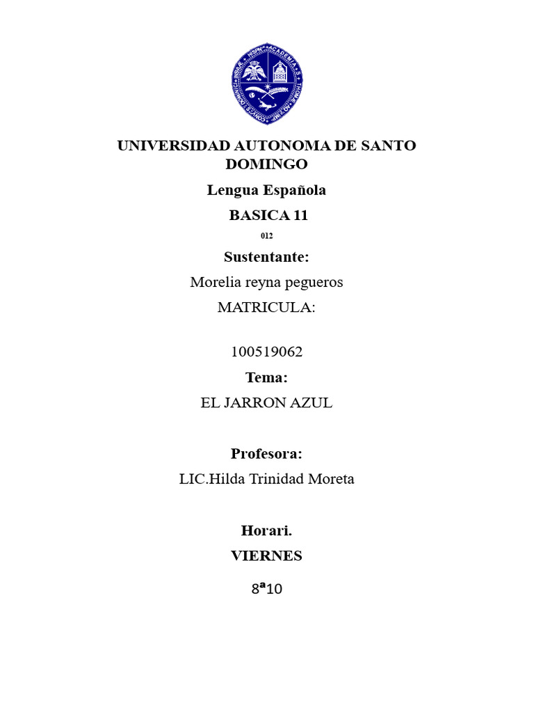 El Jarron Azul | PDF