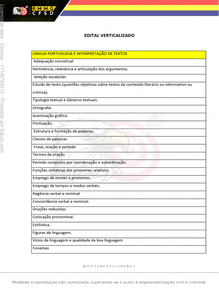 Edital Verticalizado CFSD PMMG 2024 | PDF | Pronome | Lógica Edital Verticalizado CFSD PMMG 2024 | PDF | Pronome | Lógica