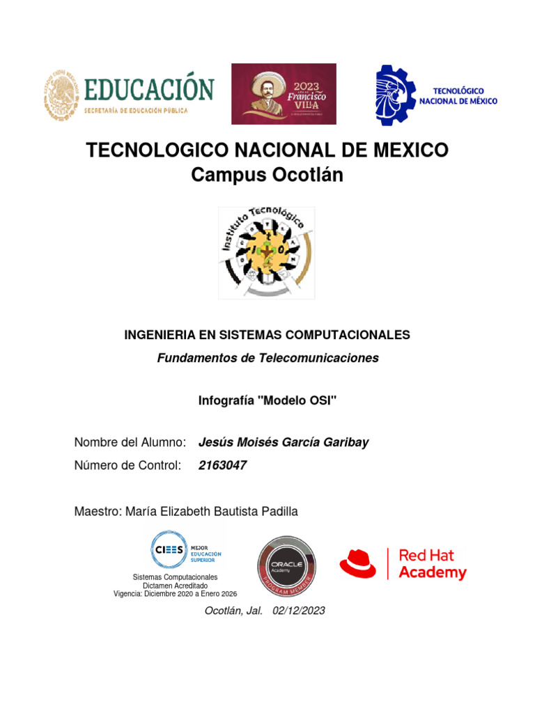 Infografía Modelo OSI | PDF | Red de computadoras | Modelo osi