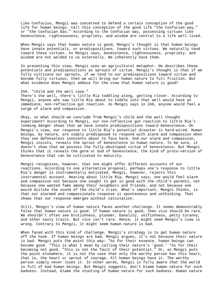 Mencius | PDF | Human Nature