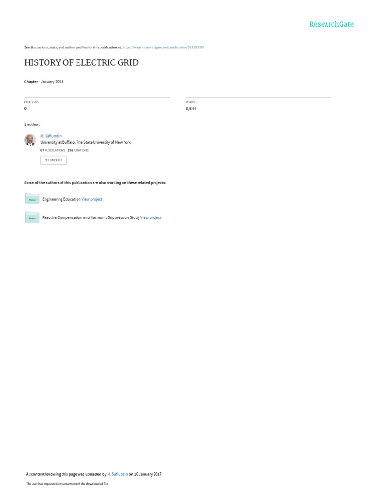 Historyof Electric Grid | PDF | Electric Power Transmission ...