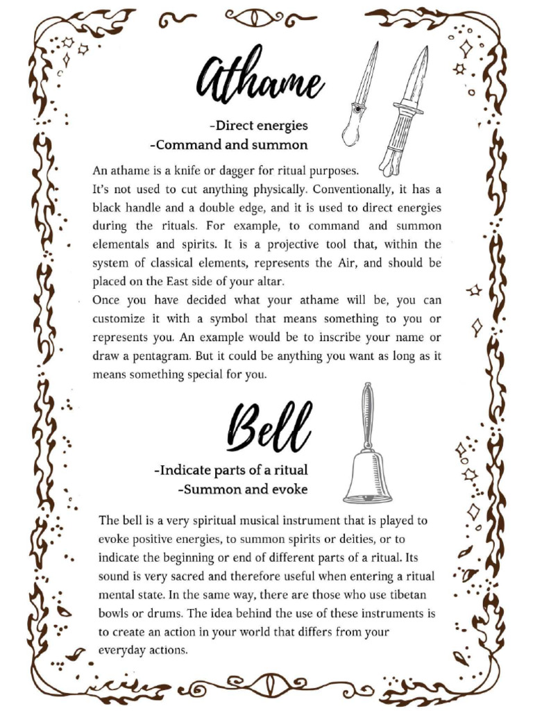 Athame Bell Book of Shadows Spells8 | PDF