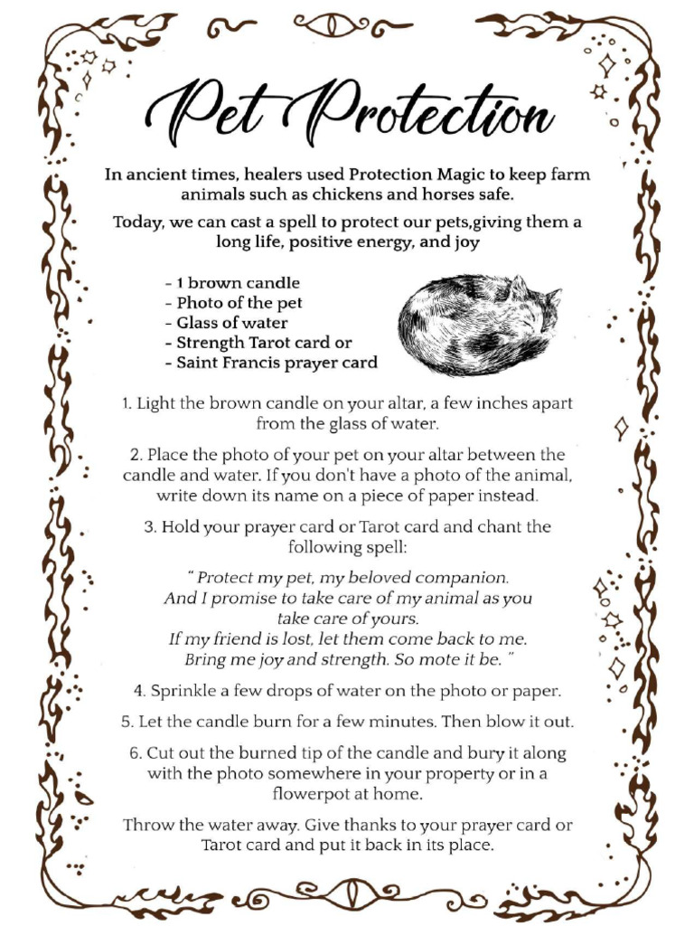 Pet Protection Magic Spells8 | PDF