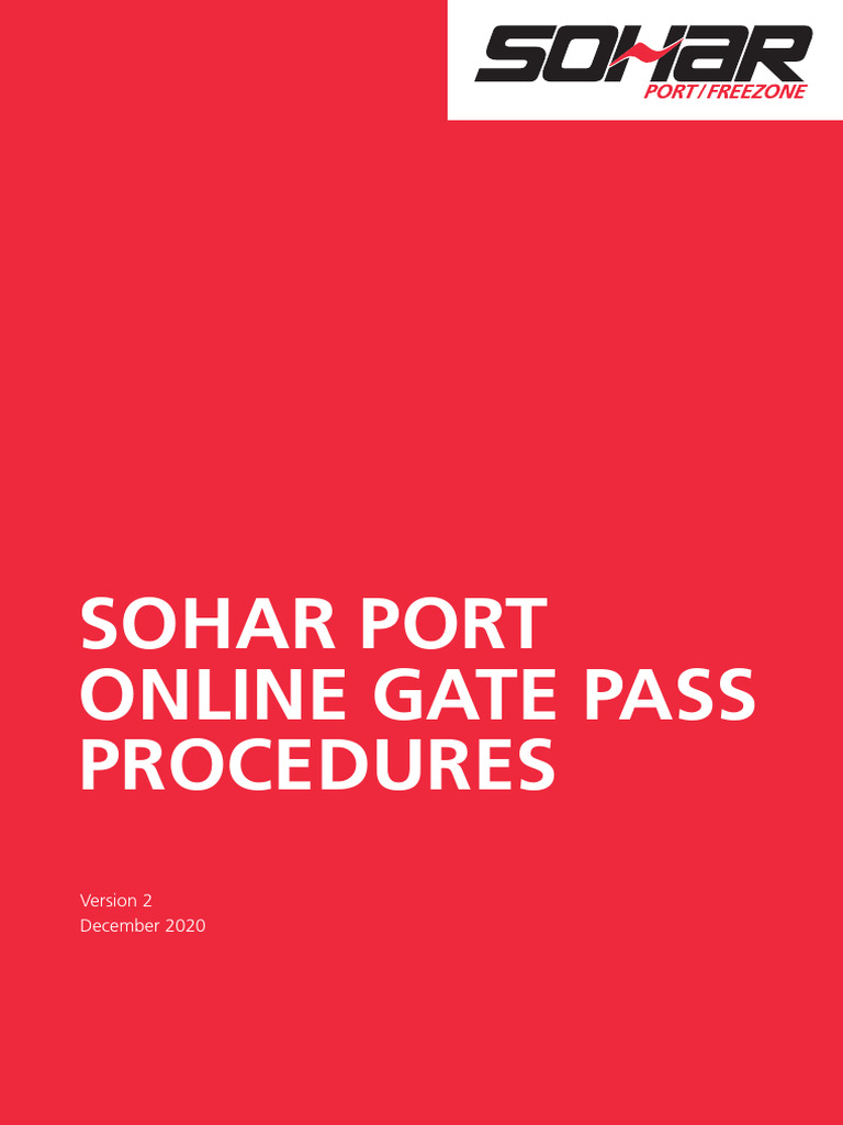 SOHAR_Online_Gate Pass_Procedures | PDF