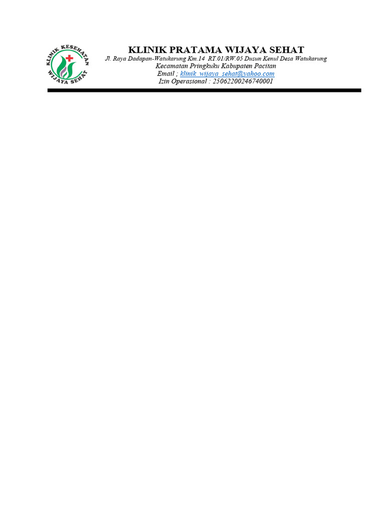 Kop Klinik Wijaya Sehat | PDF