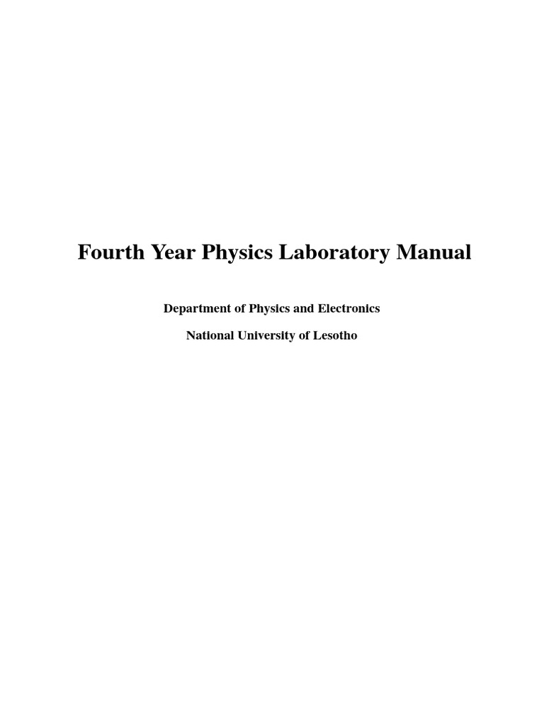 Physics Lab Manual for Seniors | PDF | Interferometry | Wavelength