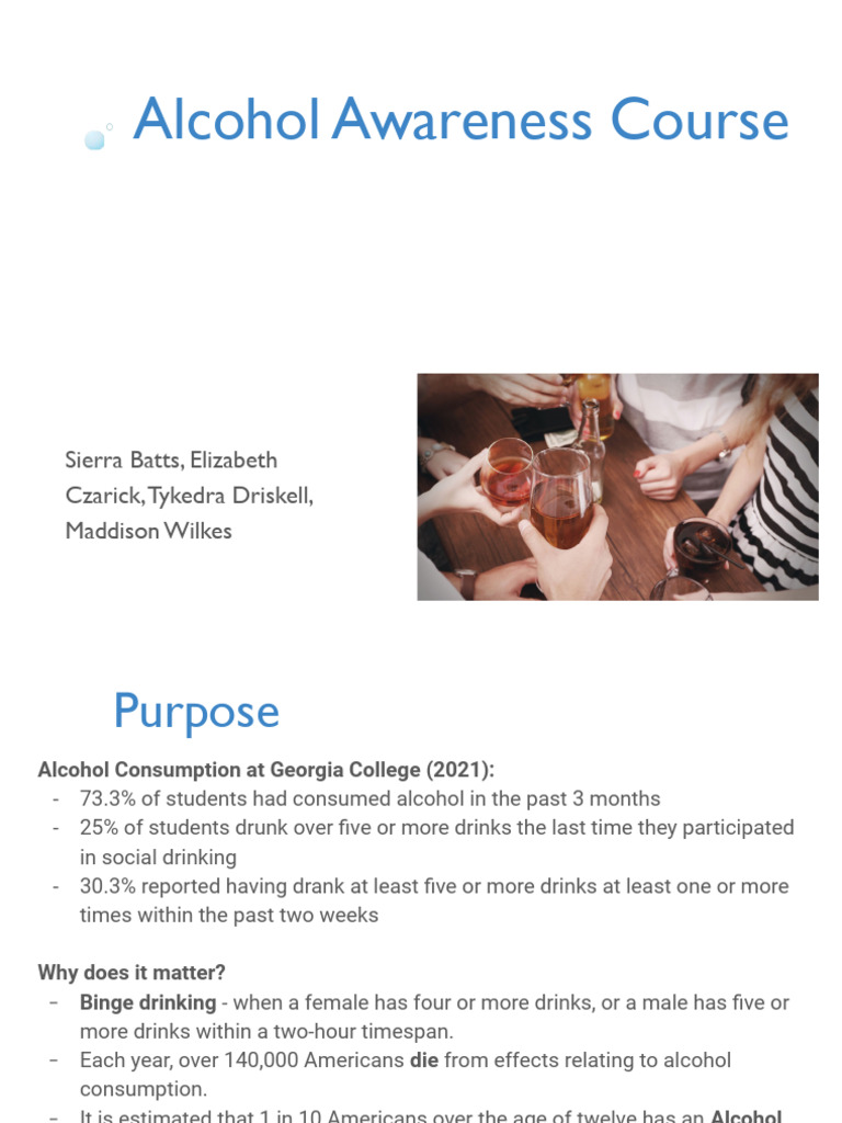 Alcohol Awareness Course for College Students | PDF | Alcoholism ...