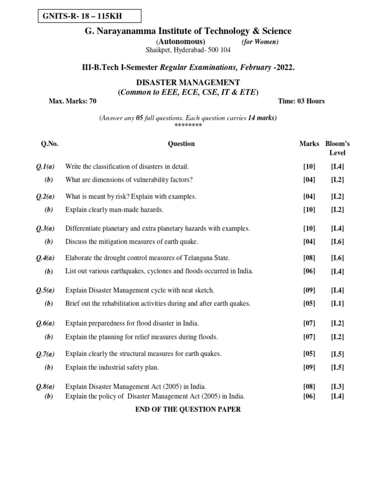 Disaster Management | PDF