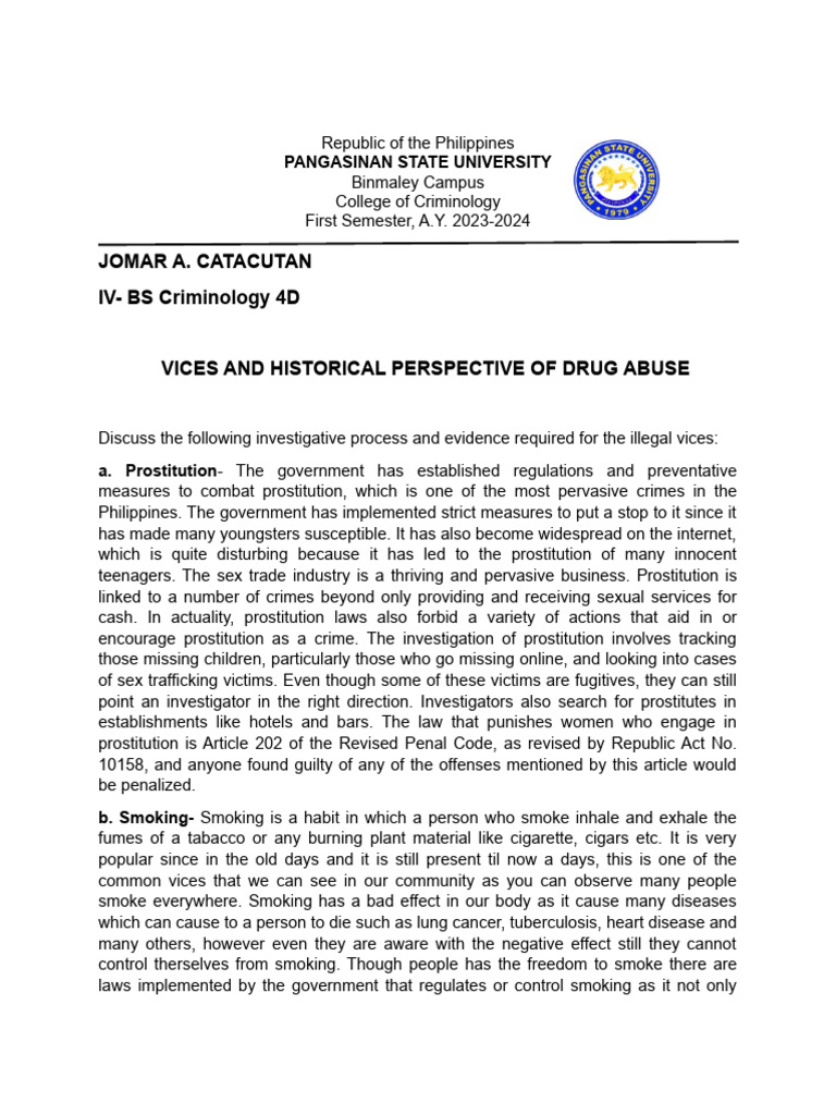 Impaired Judgement from Drug Abuse | PDF | Substance Dependence ...