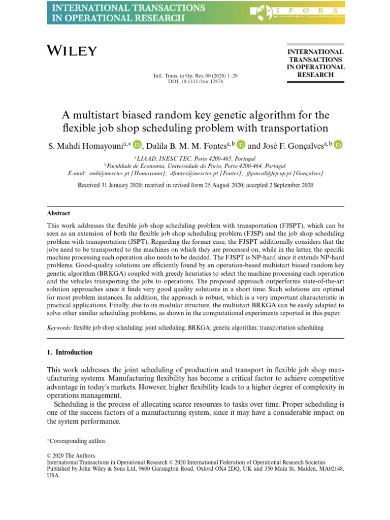 Multistart Biased Random Key Genetic Algorithm Pdf Genetic Algorithm Applied Mathematics