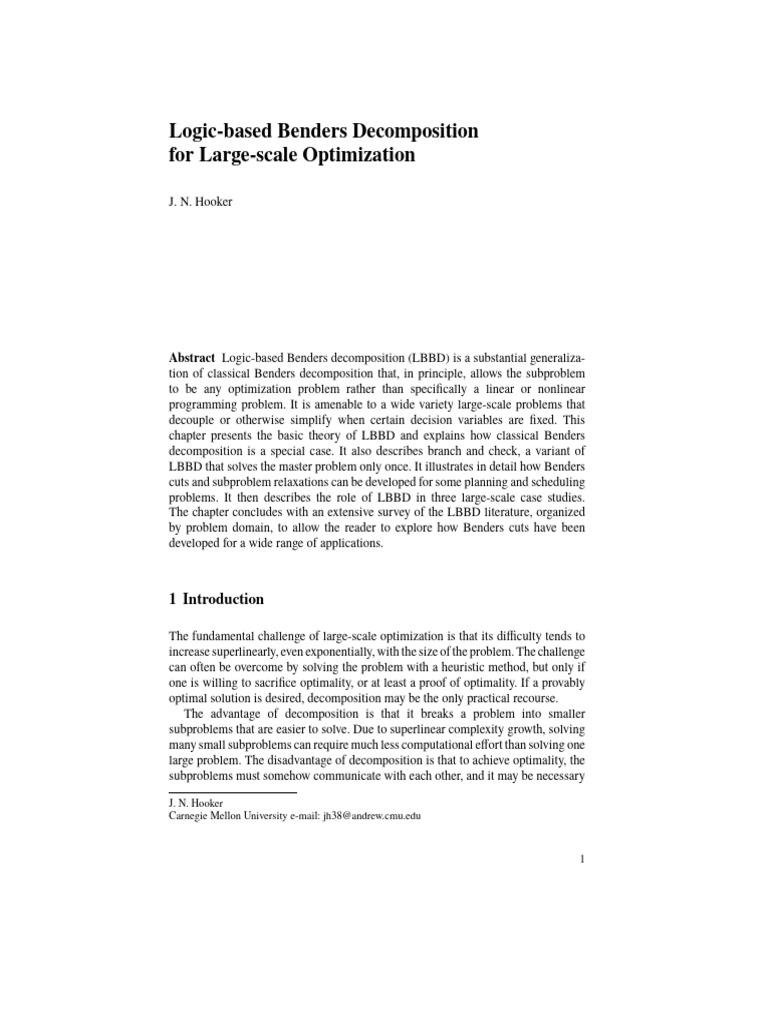 LBBDbook Chapter | PDF | Mathematical Optimization | Linear Programming