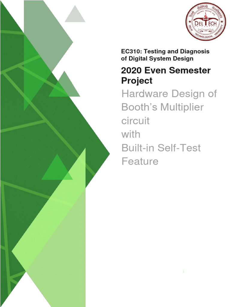 Booth's Multiplier with BIST Design | PDF | Electronic Design | Computing