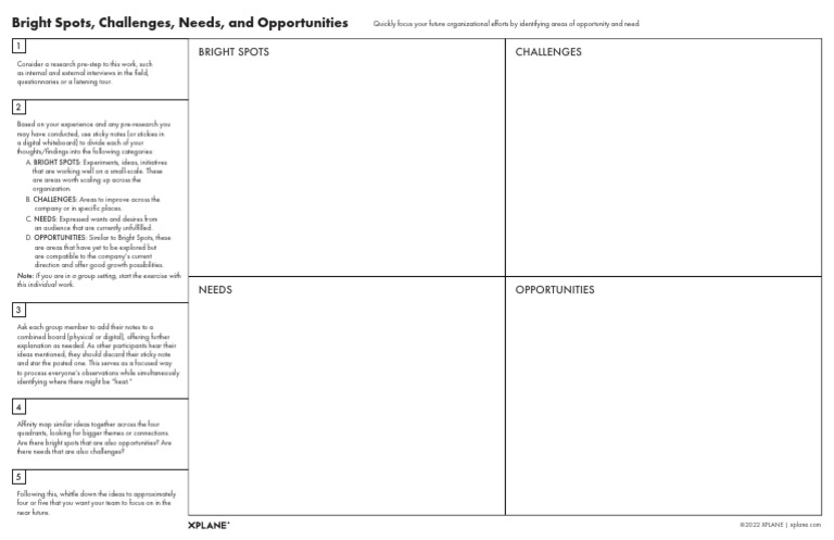 XPL Worksheet Bright-Spots Fillable | PDF