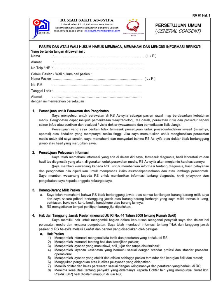 Form General Consent | PDF