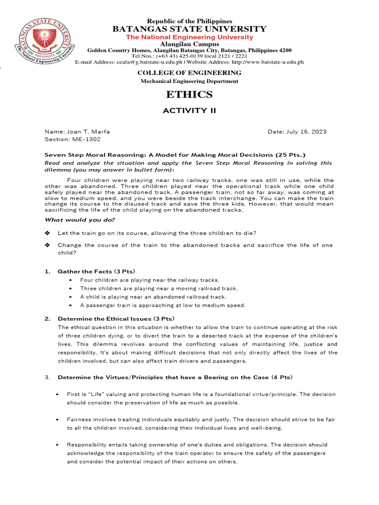 Activity II the contemporary world | PDF | Utilitarianism | Psychology