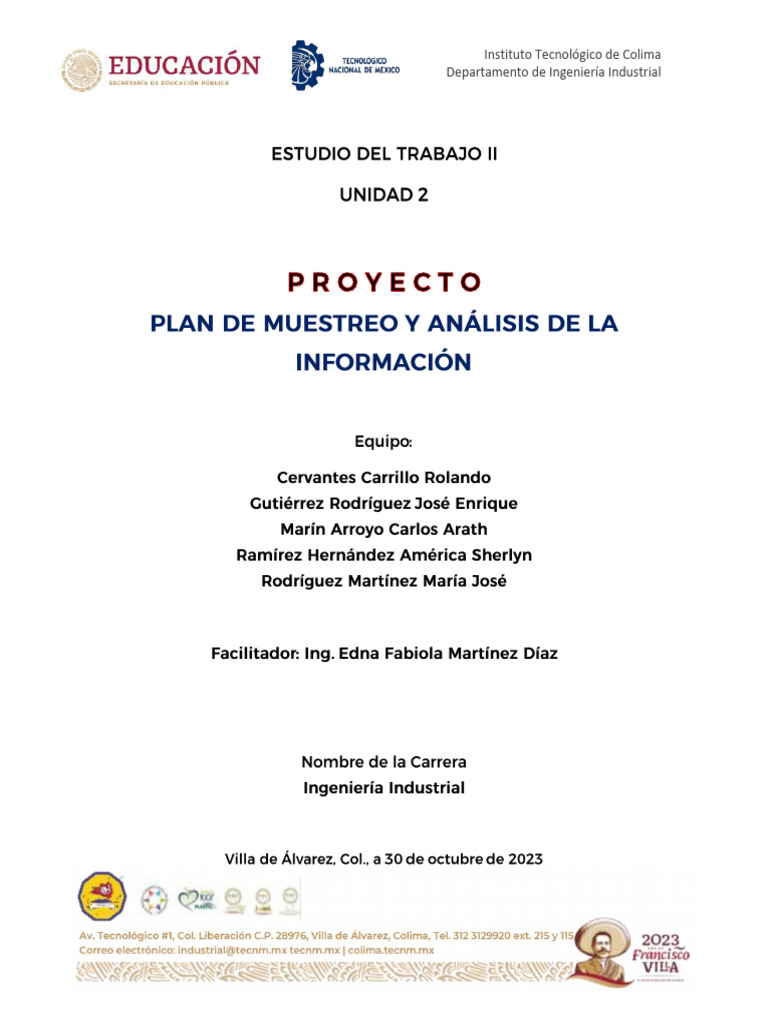 Proyecto Et2 U2 | Descargar gratis PDF | Muestreo (Estadísticas) | Business