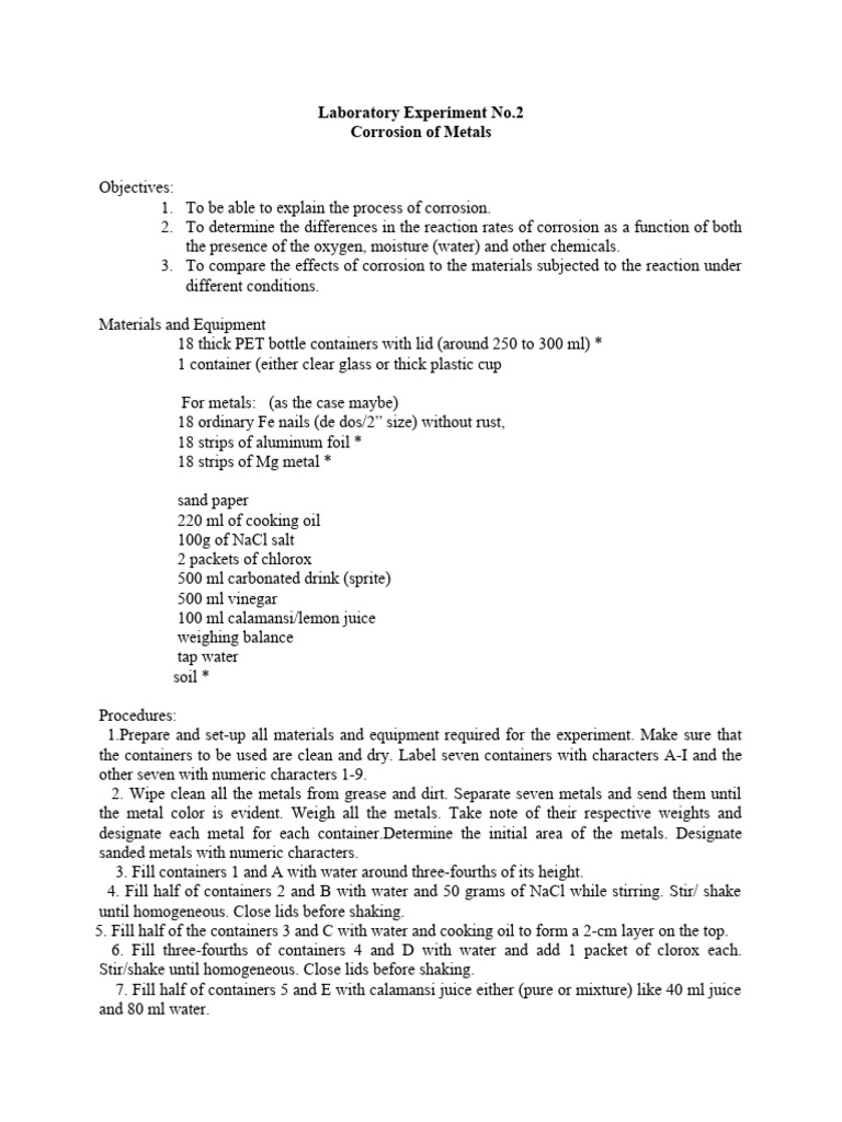Chemistry LAB 2 | PDF