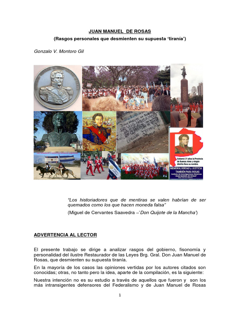 GVMG ('Juan M. de Rosas-Rasgos Personales Que Desmienten Su Supuesta ...