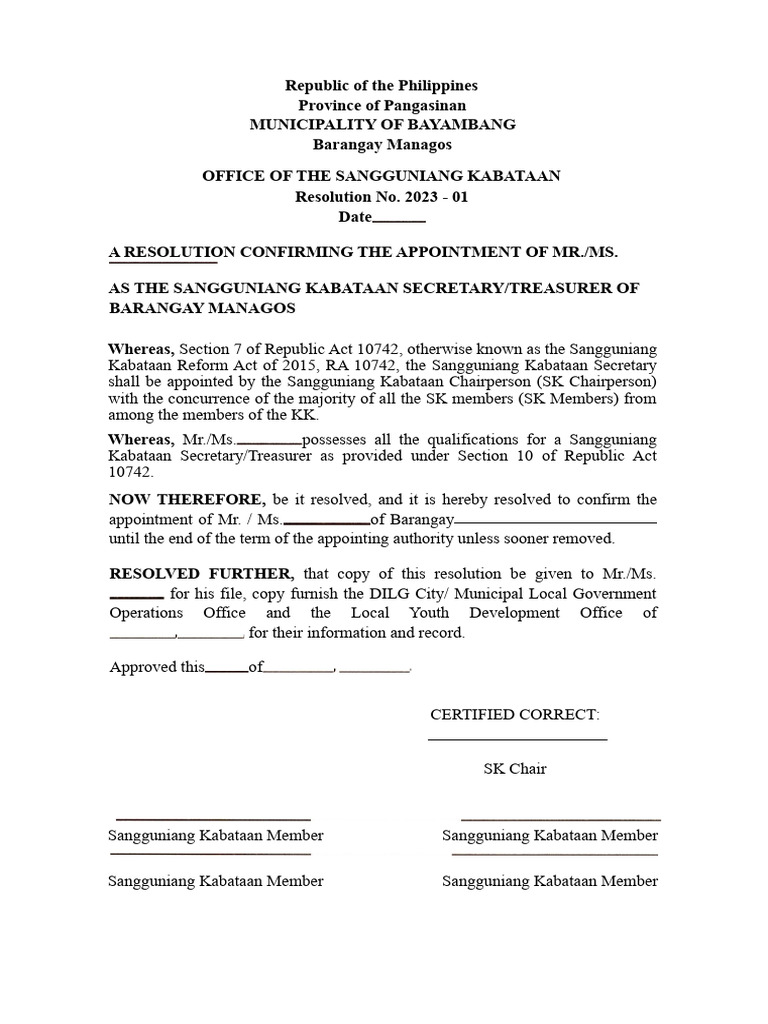 SK Appointment | PDF