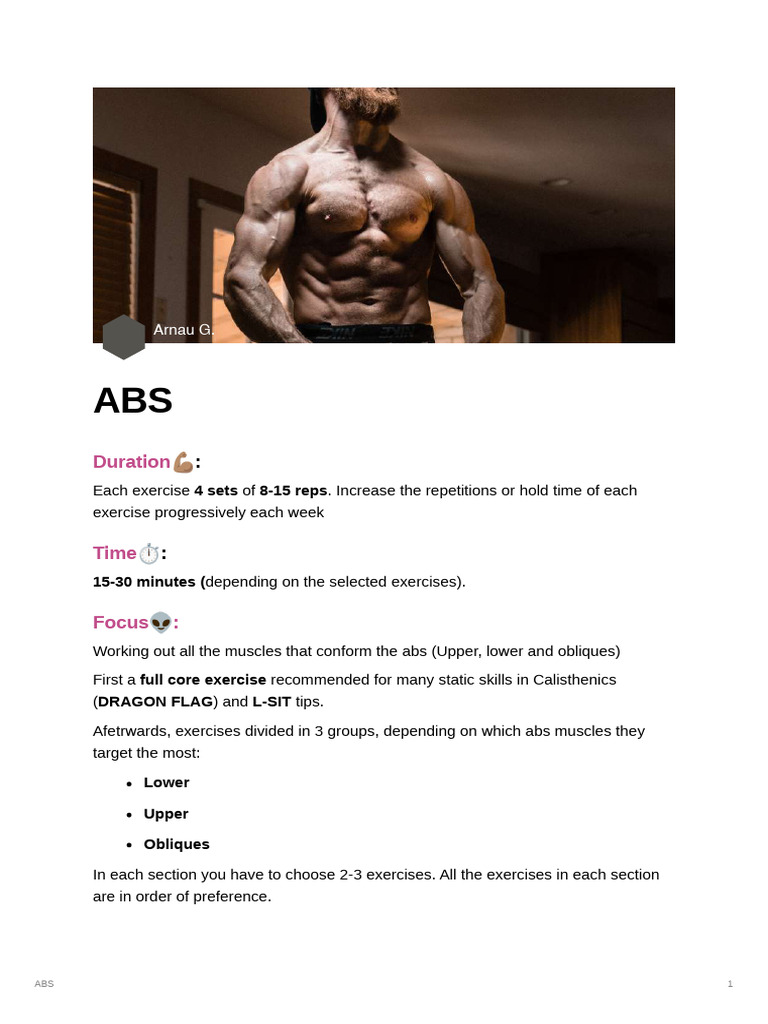 ABS | PDF | Physical Exercise | Physical Fitness