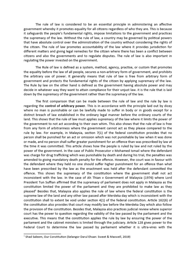 Law 437 Test | PDF | Separation Of Powers | Rule Of Law