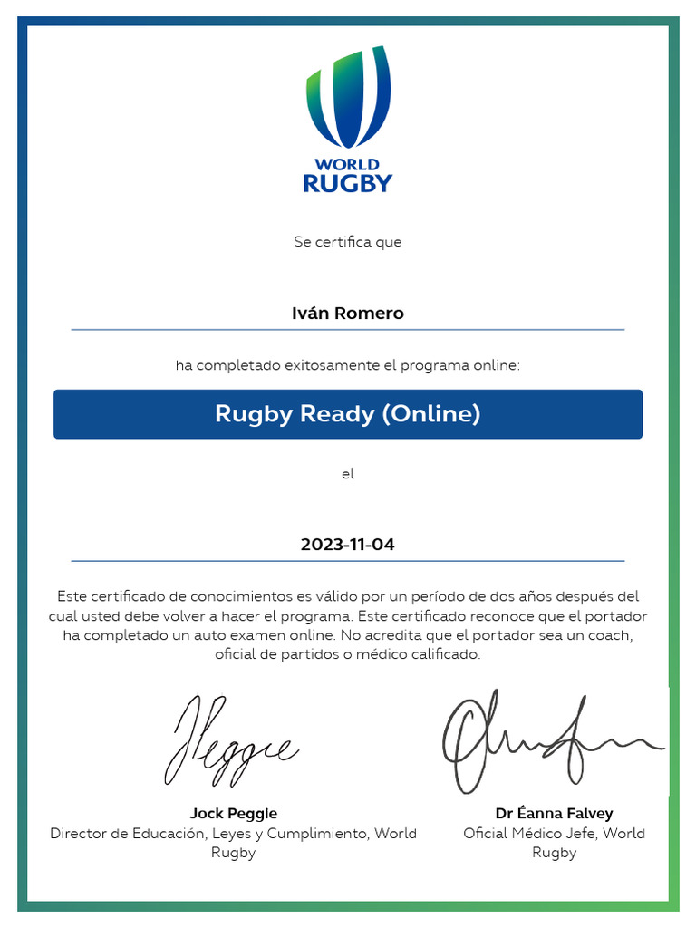 IRS Rugby Ready | PDF