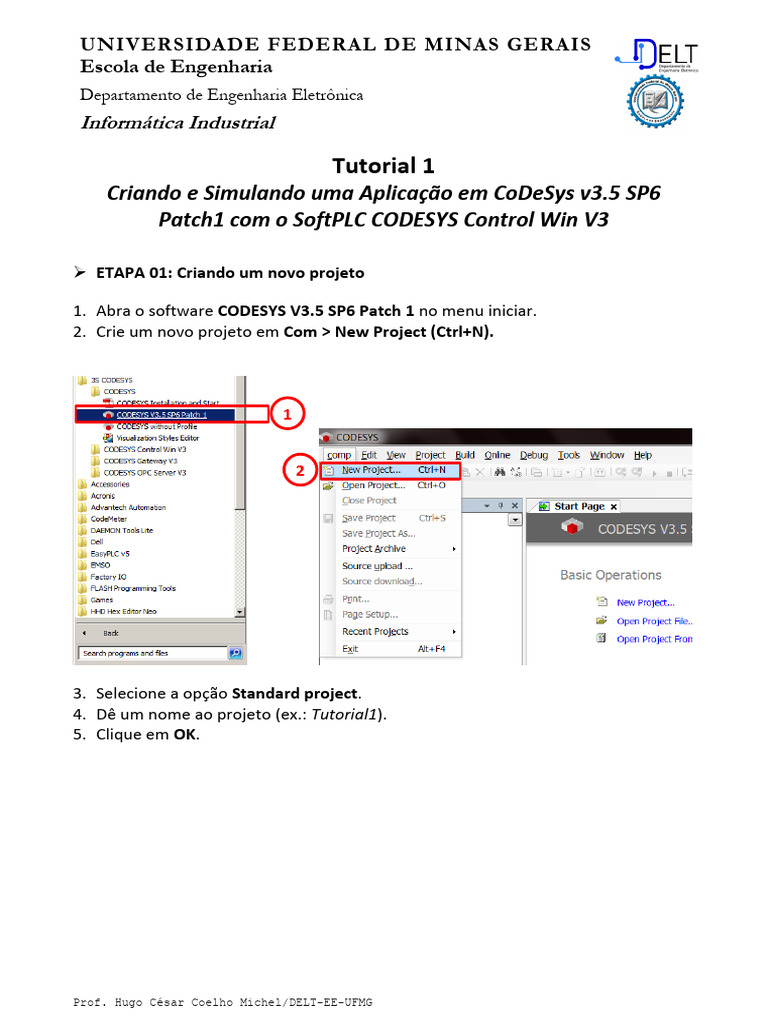 Tutorial 1 - CoDeSys Básico - SP6 | PDF | Desenvolvimento de software | Programas