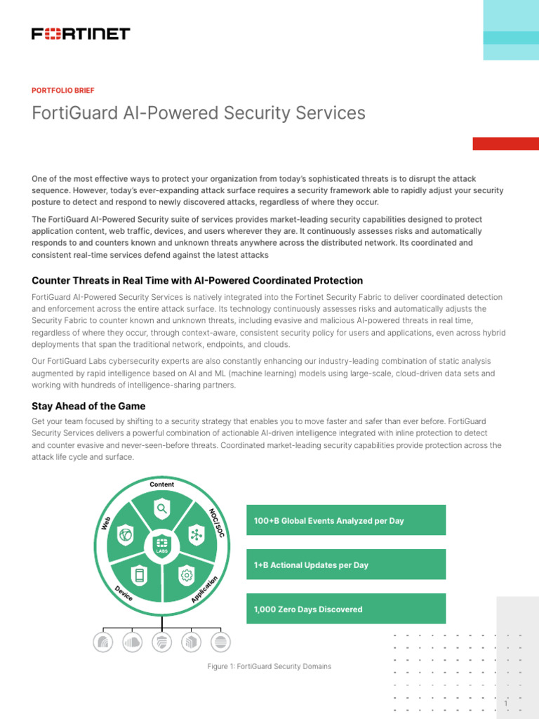 FortiGuard AI Security Services Overview | PDF | Security | Computer ...