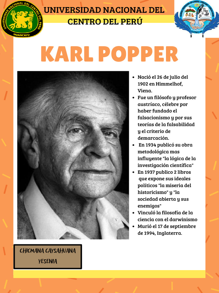 Boletín Sobre Pensamiento Del Filósofo Karl Popper | PDF | Karl Popper ...