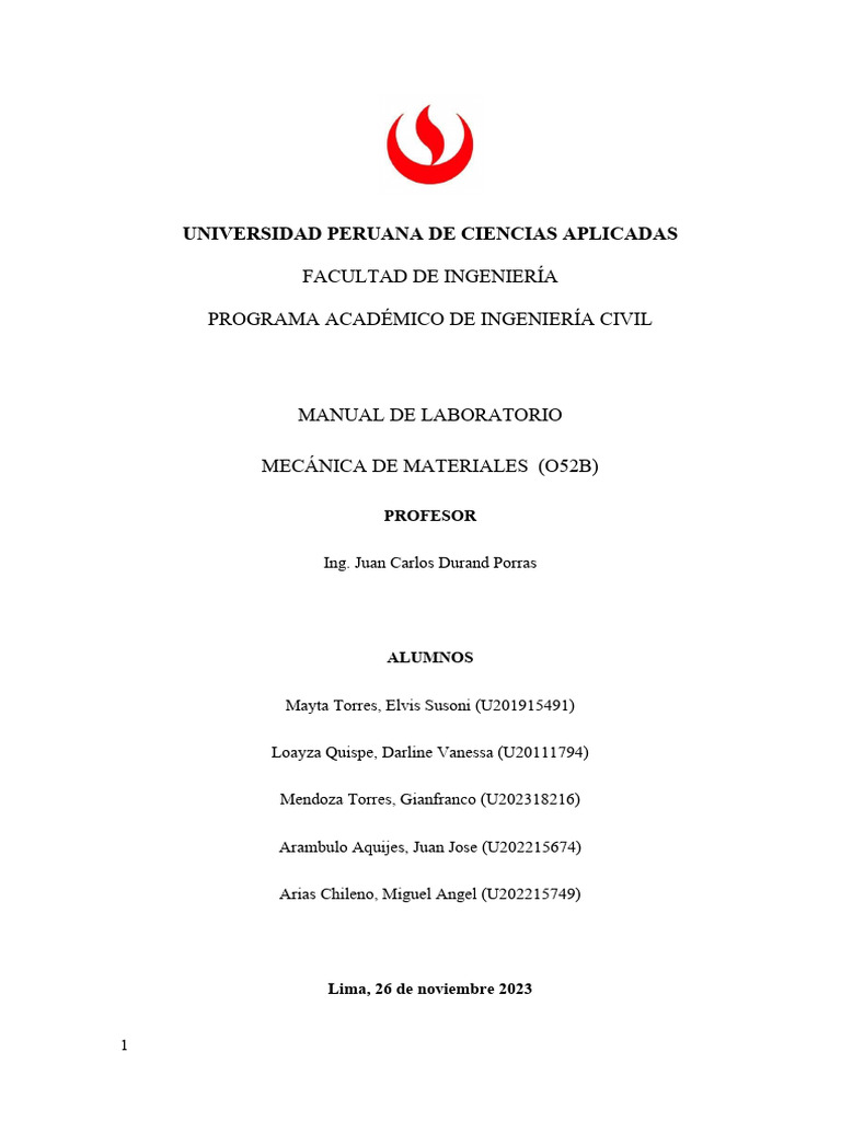 Informe de Laboratorio Final | PDF