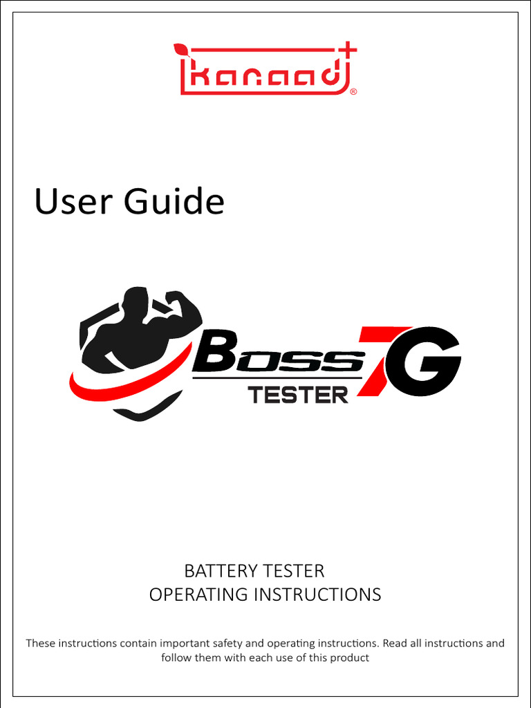Boss Tester 7 G | PDF