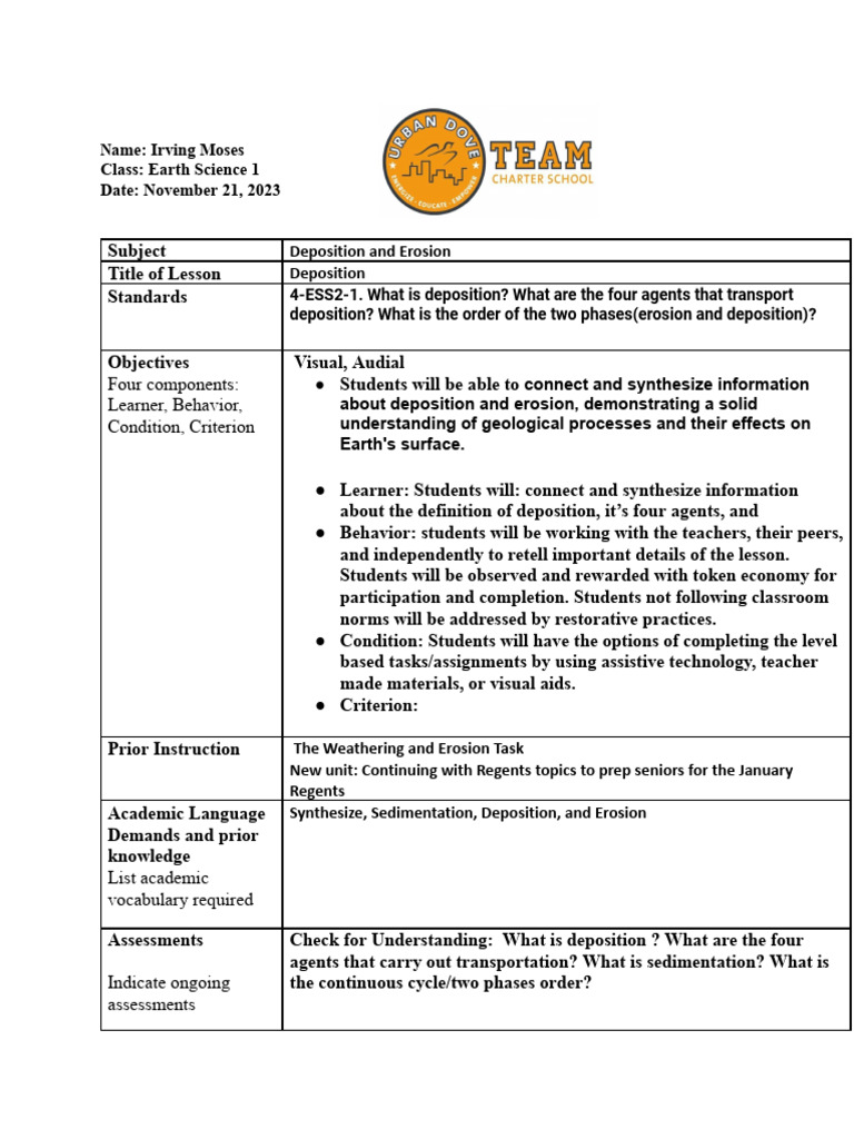 11 9 - Deposition - Earth Science | PDF | Deposition (Geology) | Teachers