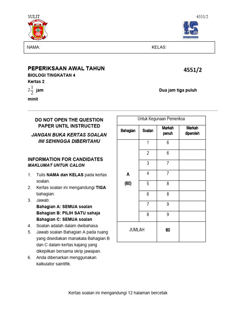 Ar1 K2 BIO T4 MEI 2023 | PDF