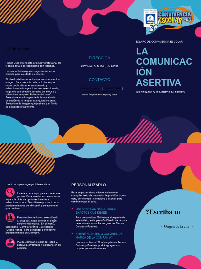 Triptico de Comunicación Asertiva Apoderados | PDF | Software | Informática