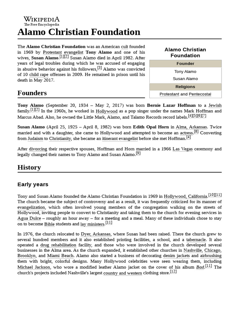 Alamo Christian Foundation | PDF Alamo Christian Foundation | PDF