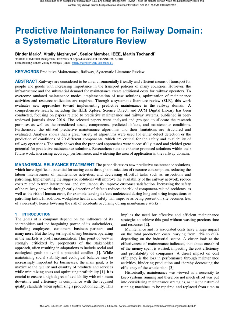Literature Review Predictive Analytics